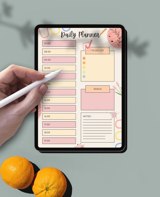 Printable Daily Plan, Daily Planner, Digital Planner, Daily Planner for ...