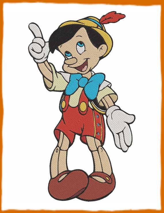 Pinocchio Filled Embroidery Design 14 Instant Download - Etsy