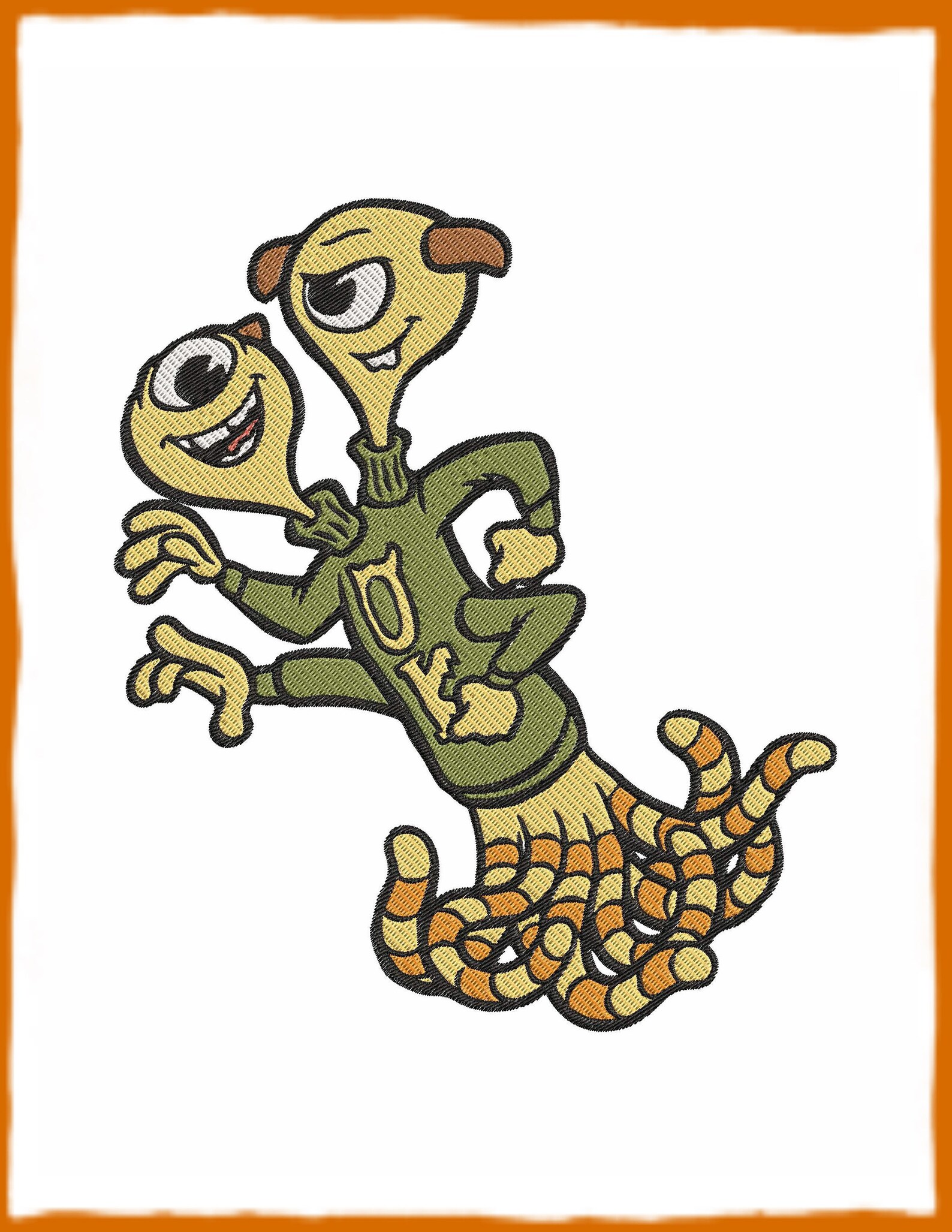 Terri And Terry Perry Monsters Inc Filled Embroidery Design 3 | Etsy