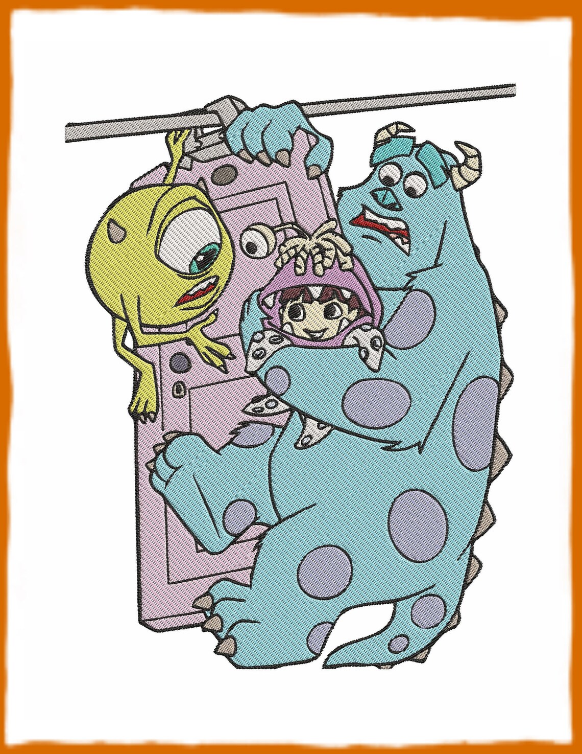 Mike Wazowski and Boo With James P Sullivan Monsters Inc - Etsy