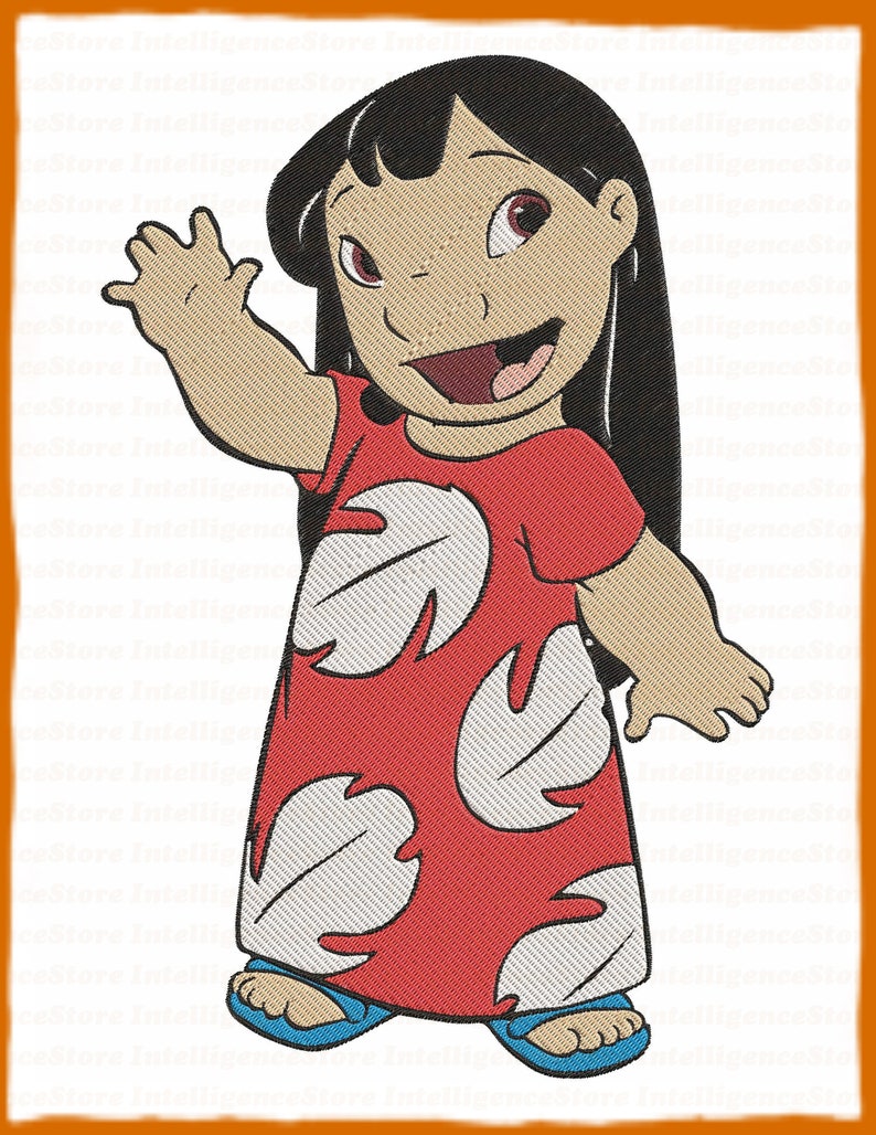 Lilo Pelekai Lilo and Stitch Filled Embroidery Design 10 Instant ...