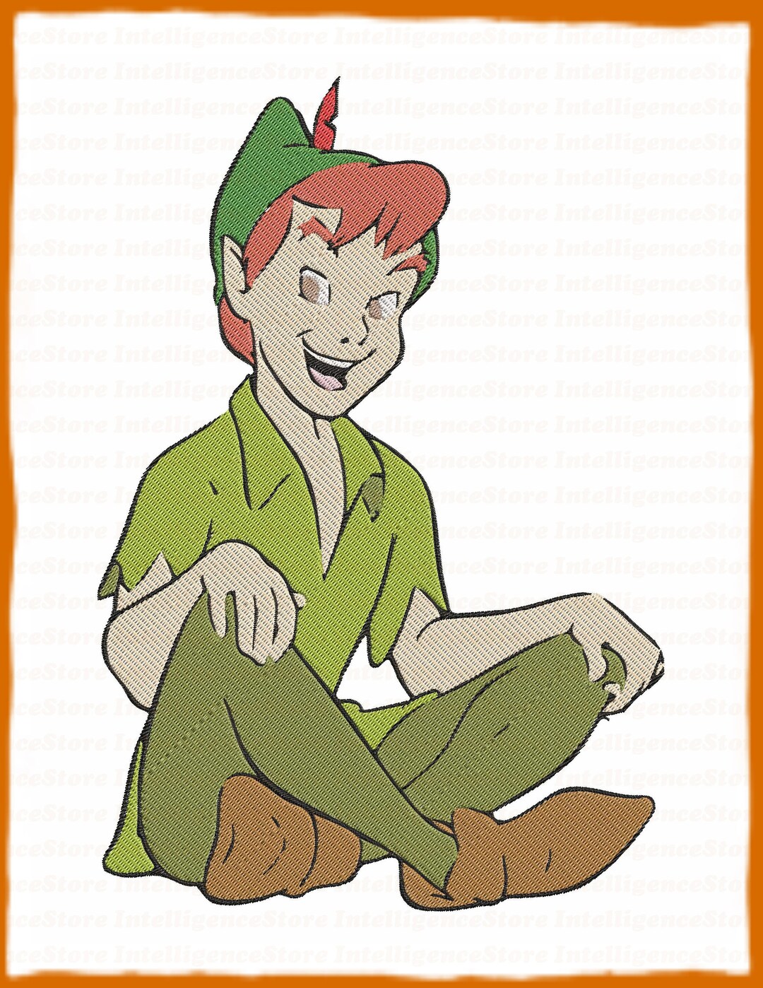 Peter Pan Sitting Filled Embroidery Design 2 - Instant Download - Etsy