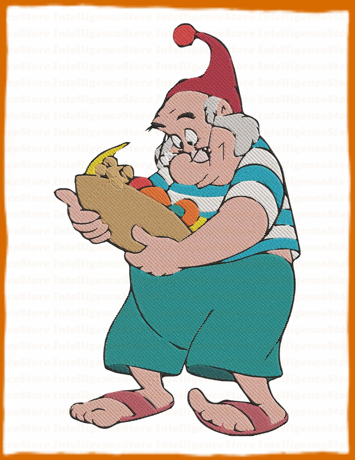 Mr Smee Peter Pan Filled Embroidery Design 1 Instant - Etsy