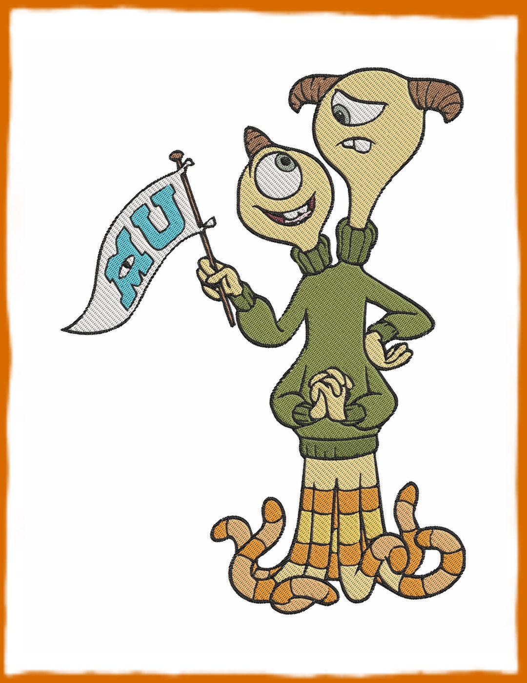 Terri and Terry Perry Monsters Inc Filled Embroidery Design 1 Instant ...