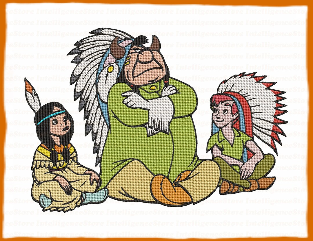 Peter Pan and Friends Filled Embroidery Design 4 - Instant Download - Etsy