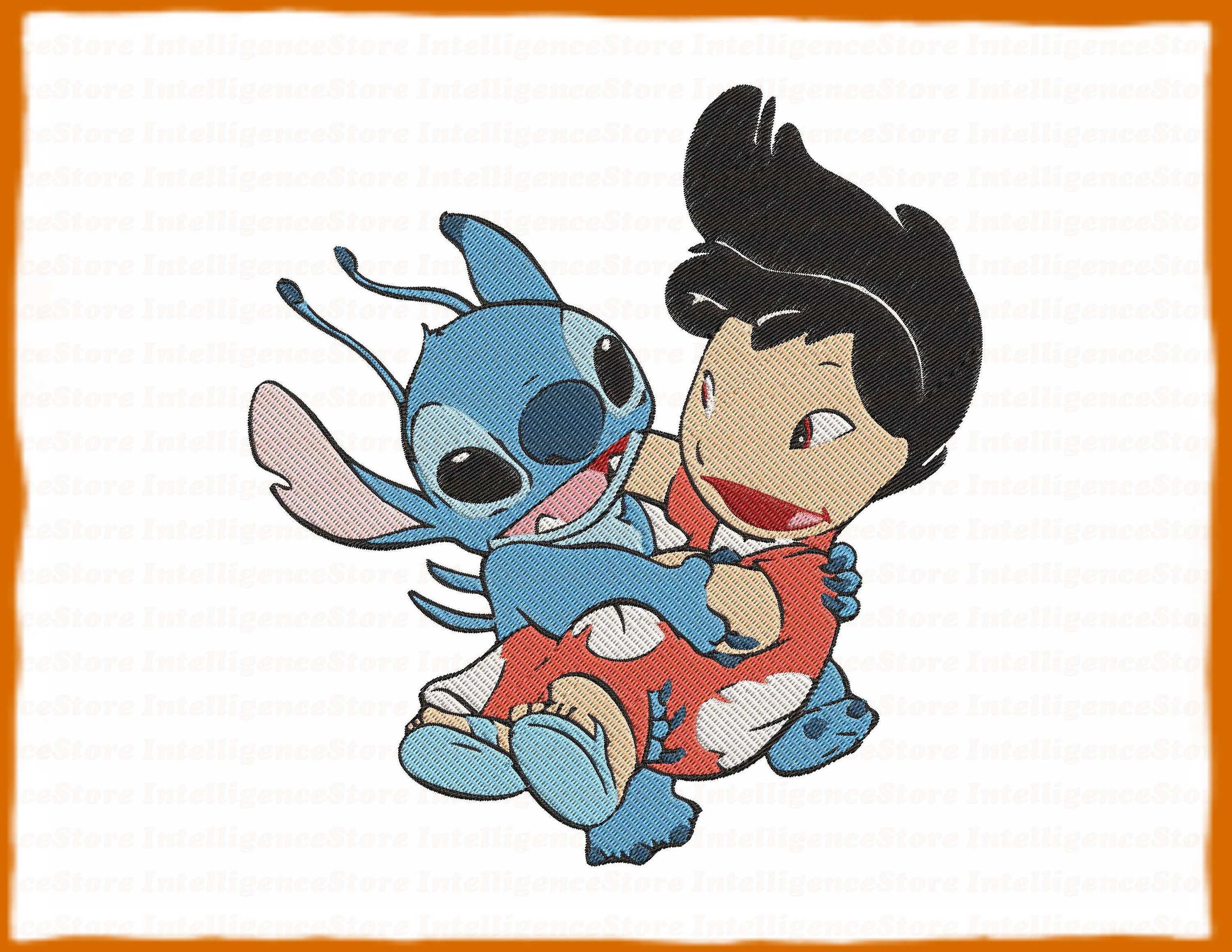 Lilo And Stitch Filled Embroidery Design 33 Instant Download | Etsy