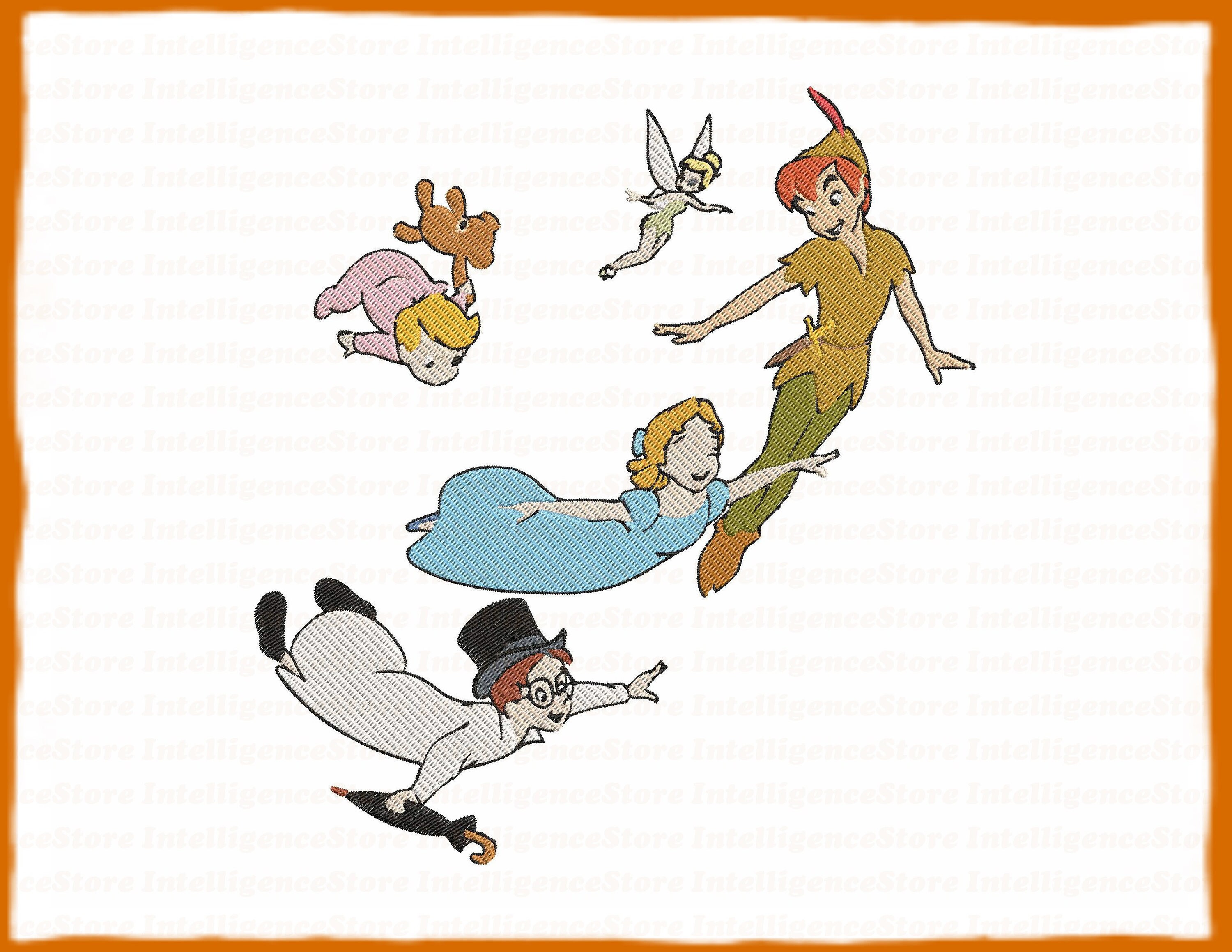 Peter Pan and Friends Filled Embroidery Design 3 Instant Download - Etsy