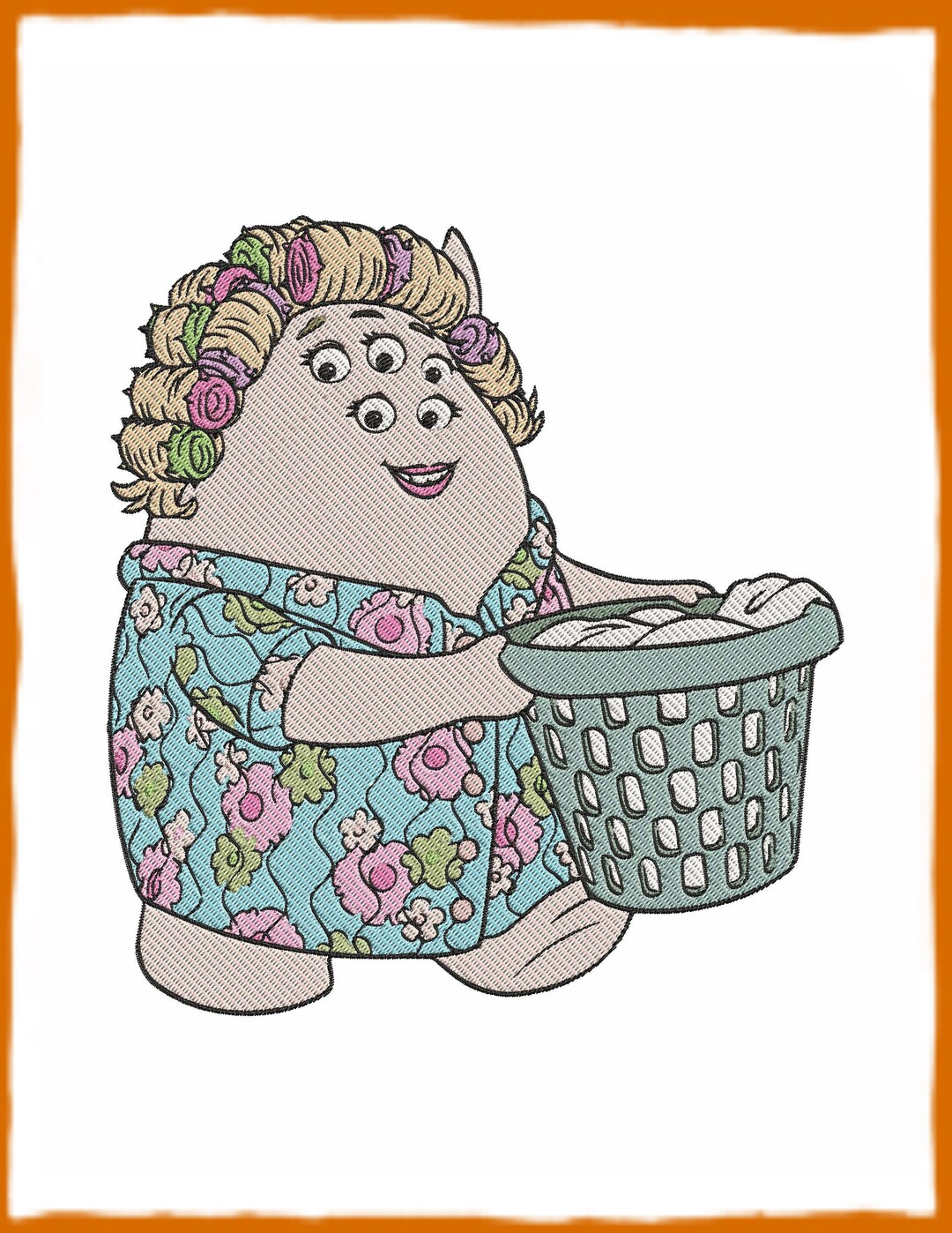 Sheri Squibbles Monsters Inc Filled Embroidery Design 1 - Instant ...