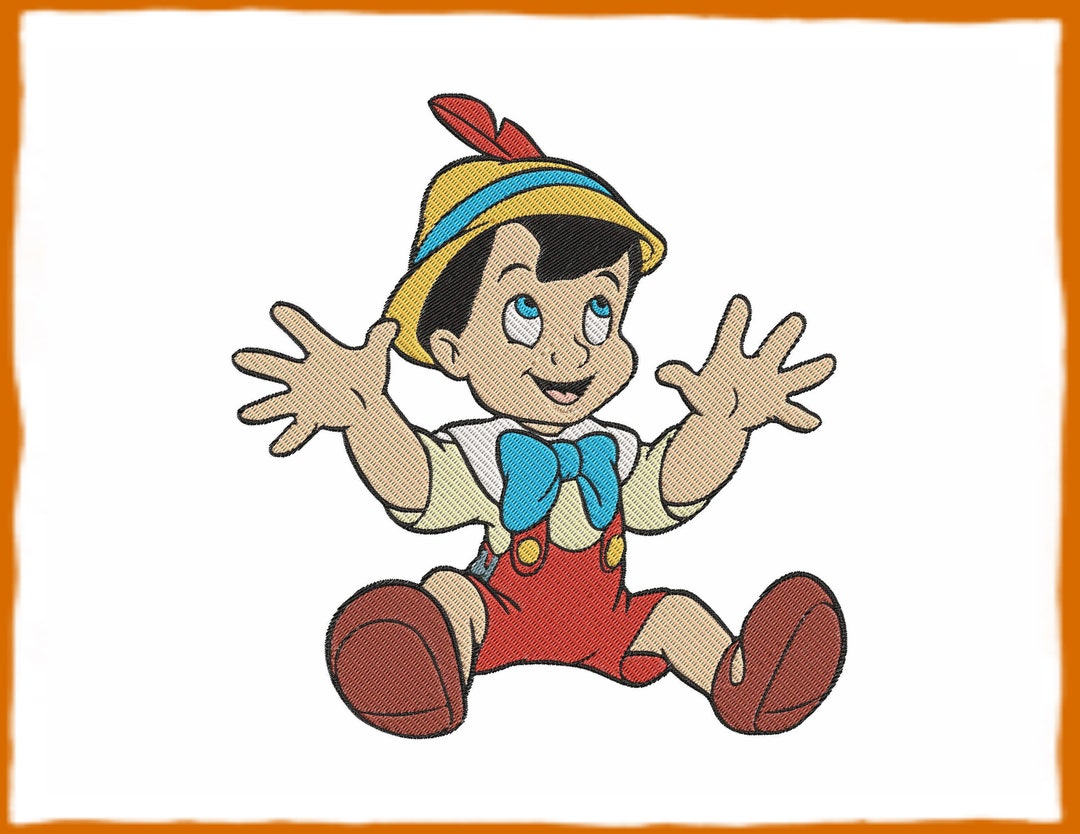 Pinocchio Filled Embroidery Design 12 - Instant Download - Etsy