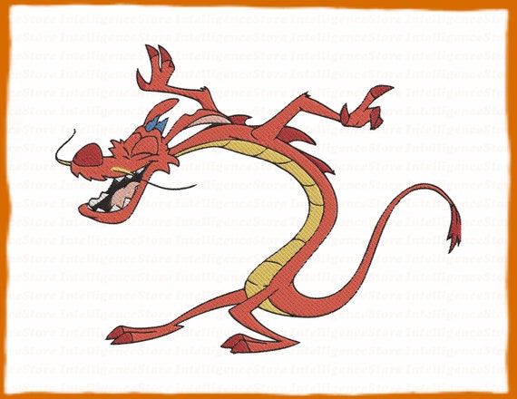 Mushu Mulan Filled Embroidery Design 4 Instant Download | Etsy