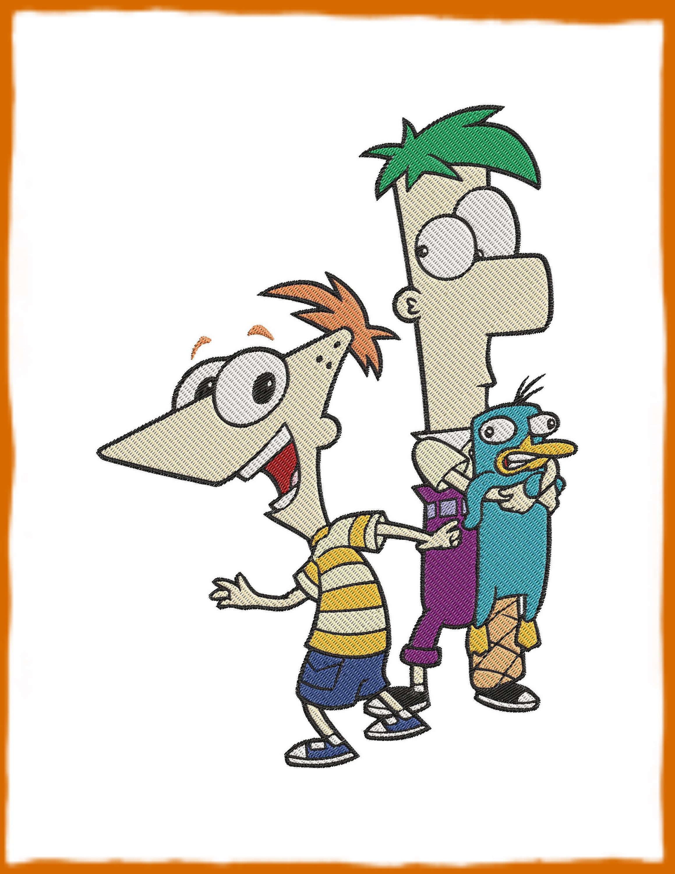 Phineas Flynn and Ferb Fletcher Phineas and Ferb Fill Embroidery Design ...