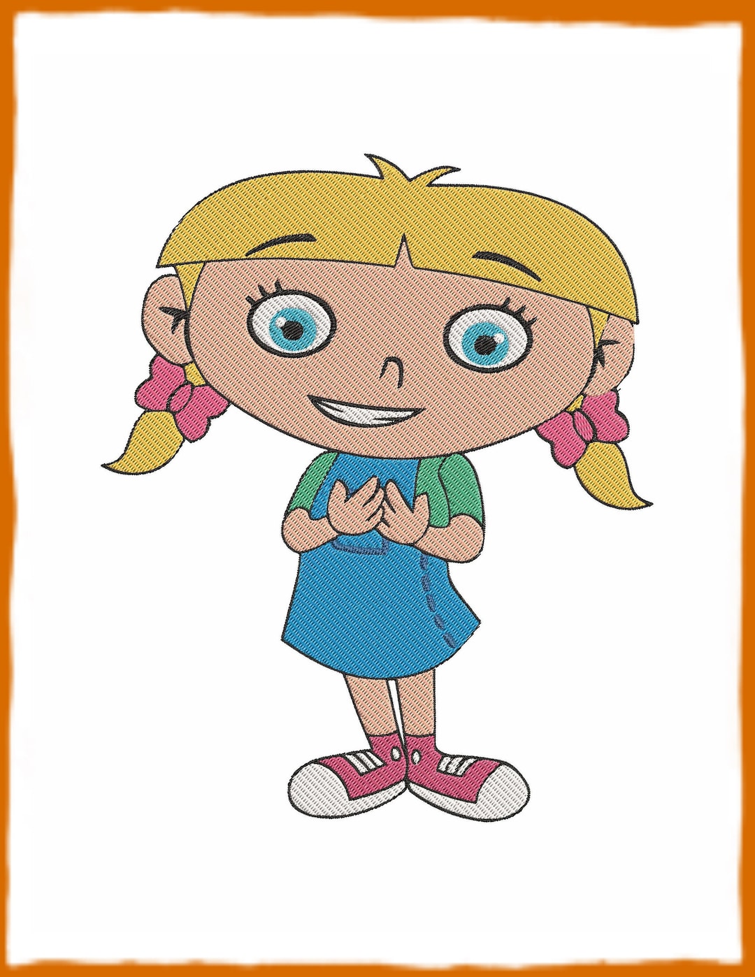 Annie Little Einsteins Fill Embroidery Design 3 - Instant Download - Etsy