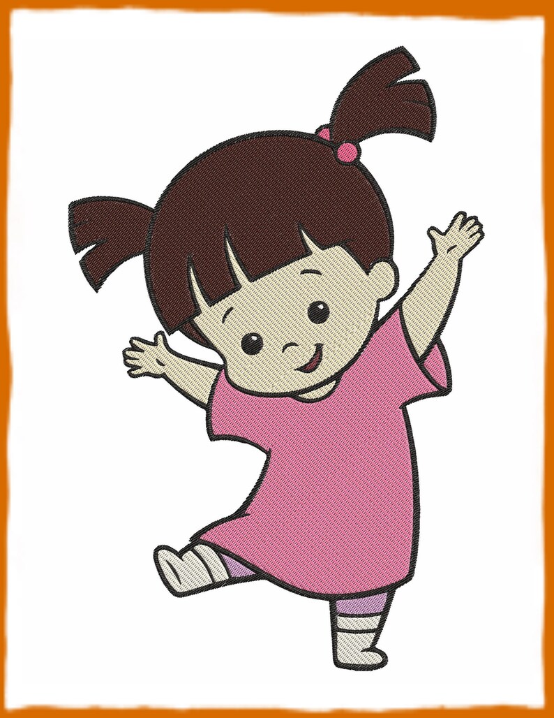 Boo Monsters Inc Filled Embroidery Design 6 Instant Download - Etsy