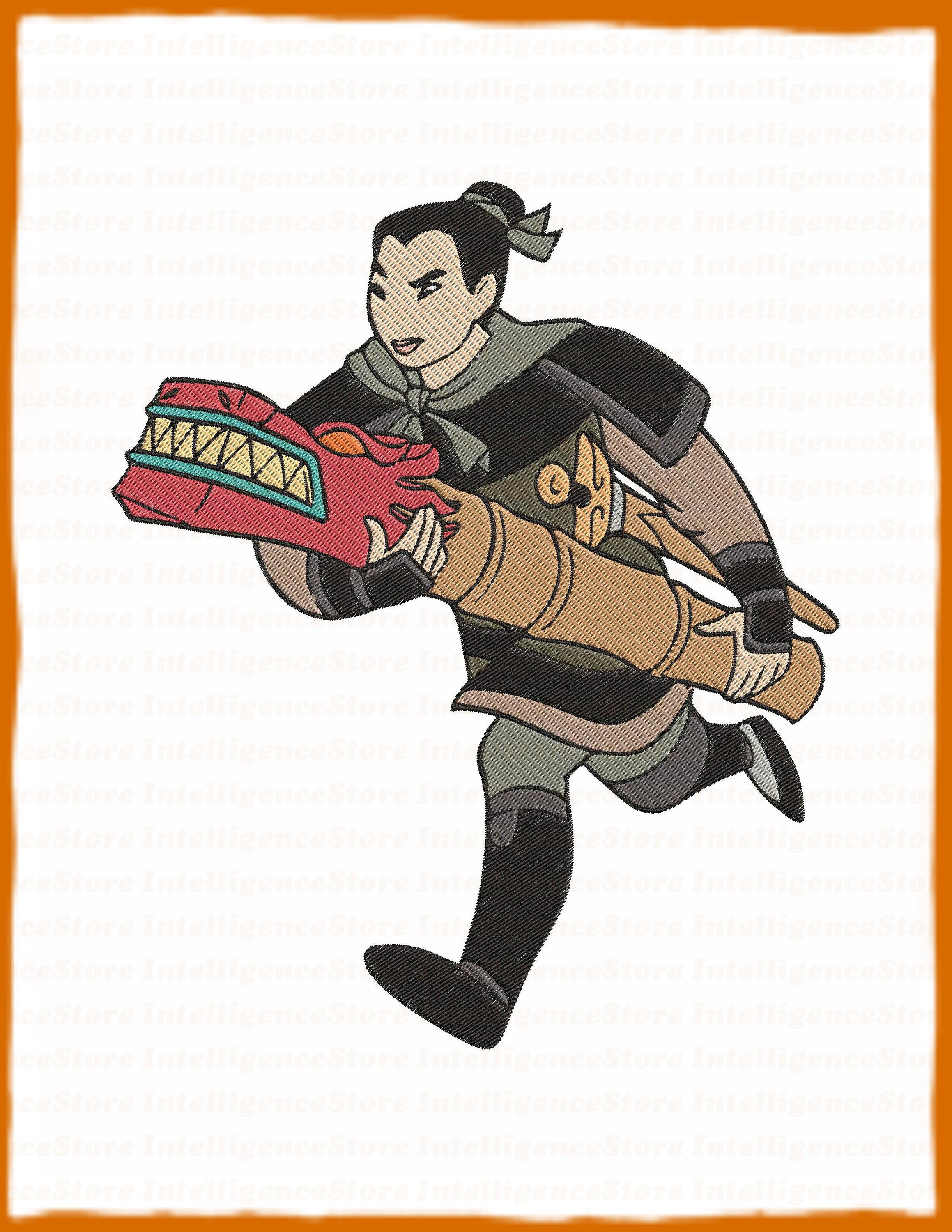 Soldier Fa Mulan Filled Embroidery Design 1 Instant Download - Etsy