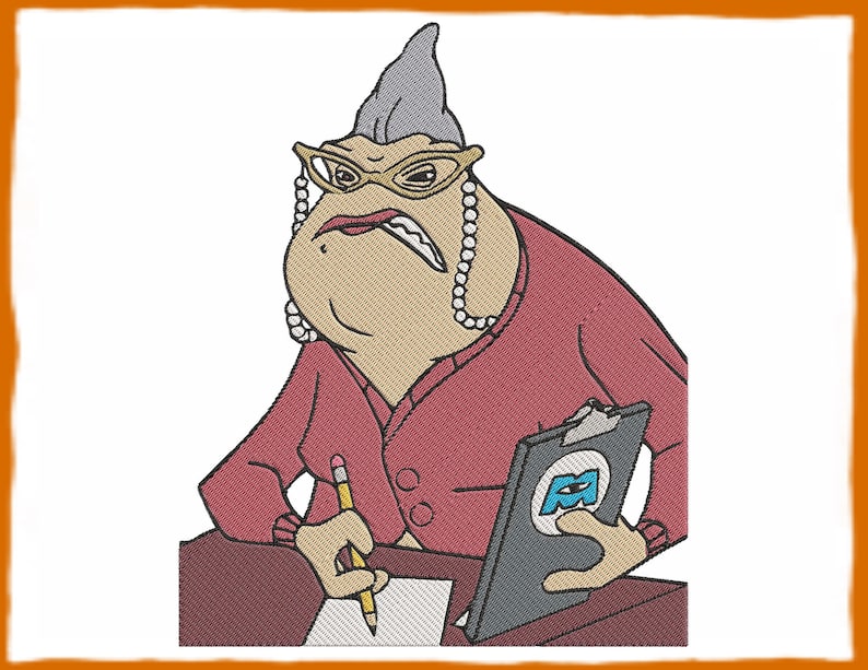 Roz Monsters Inc Filled Embroidery Design 1 Instant Download - Etsy