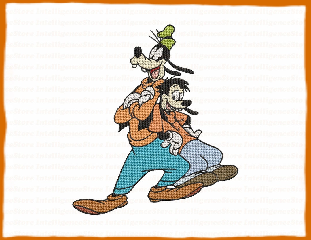 Max Goof With Goofy Goof Troop Fill Embroidery Design 1 - Instant ...