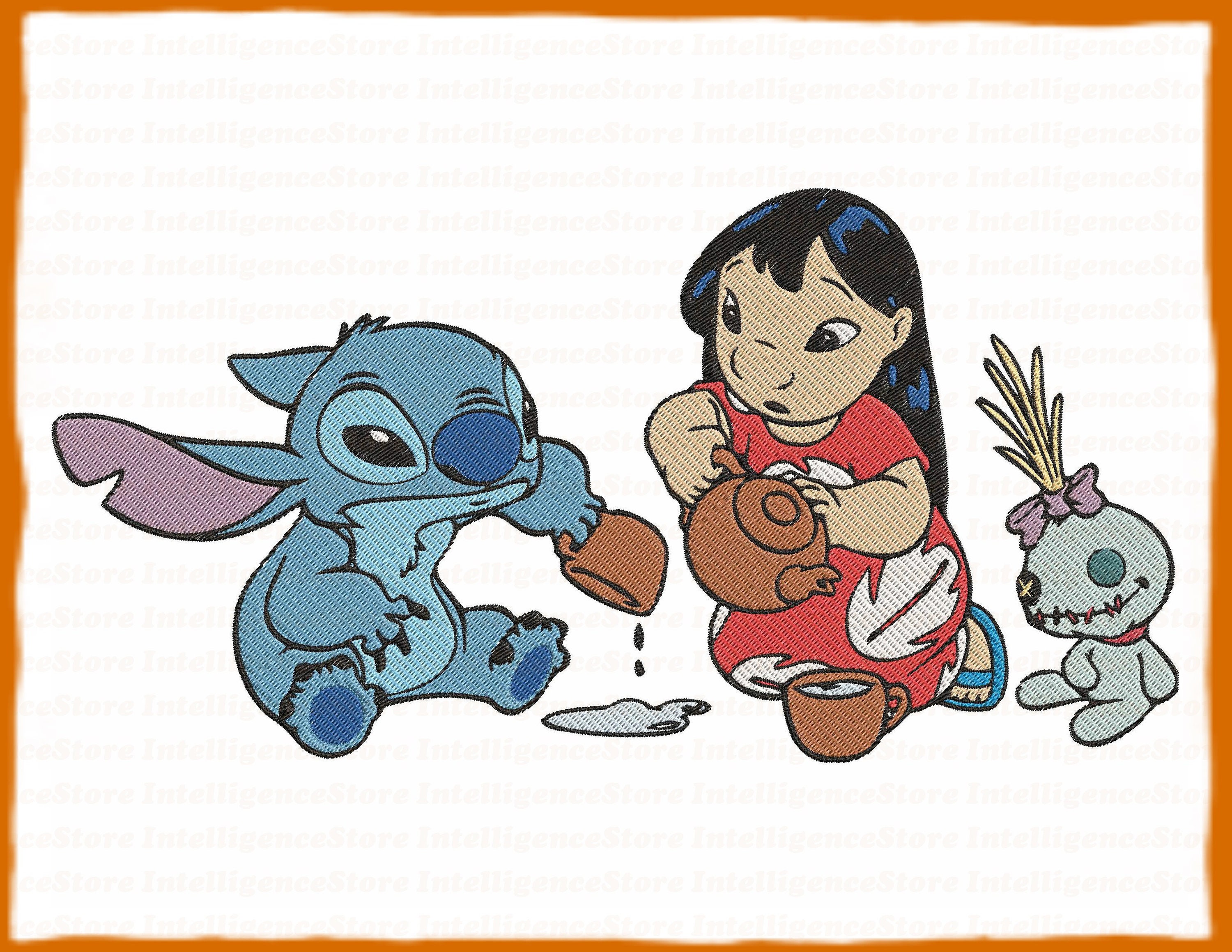 Lilo and Stitch Filled Embroidery Design 21 Instant Download - Etsy