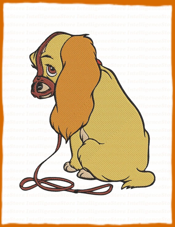 Lady and the Tramp Filled Embroidery Design 6 Instant | Etsy