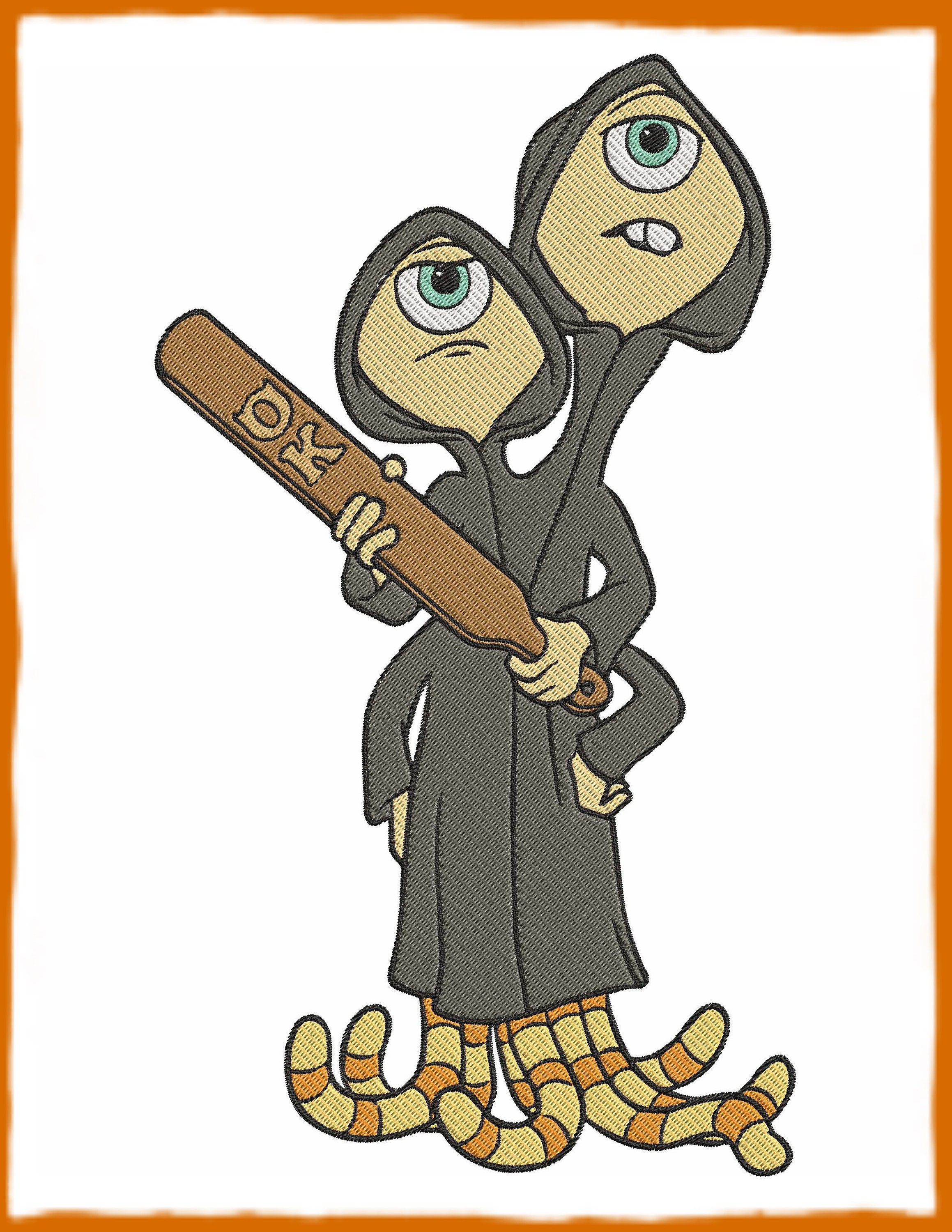 Terri and Terry Perry Monsters Inc Filled Embroidery Design 4 - Etsy