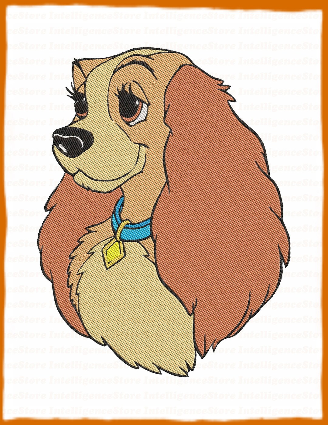 Lady and the Tramp Filled Embroidery Design 18 - Instant Download - Etsy