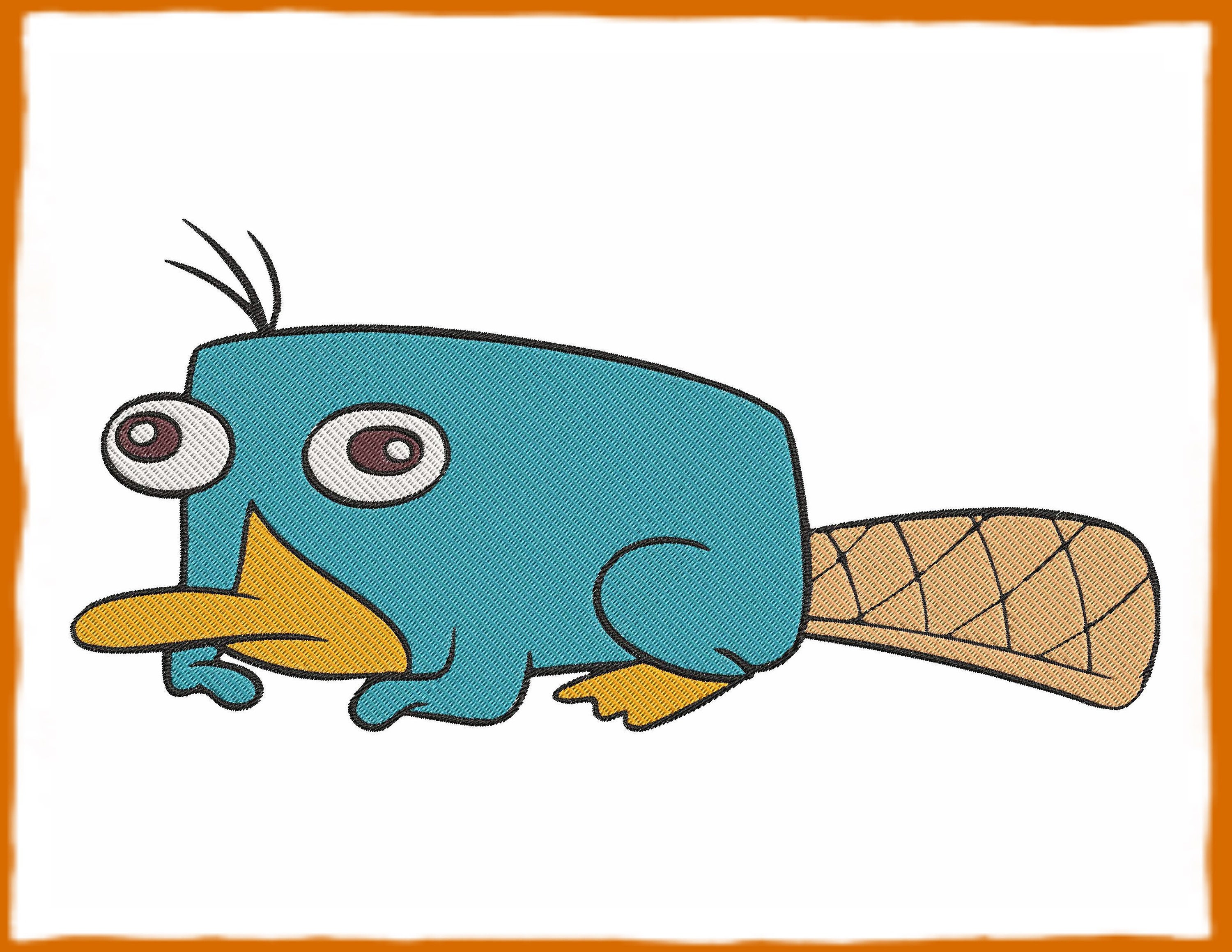Perry The Platypus Phineas And Ferb Fill Embroidery Design 13 | Etsy