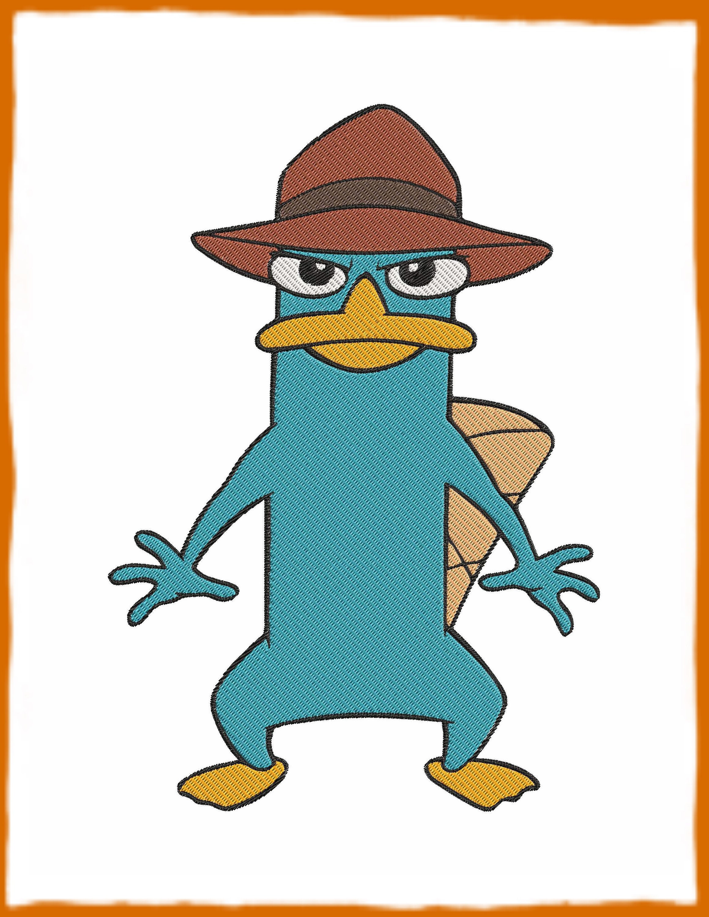 Perry The Platypus Phineas y Ferb Fill Embroidery Design 9 Descarga ...