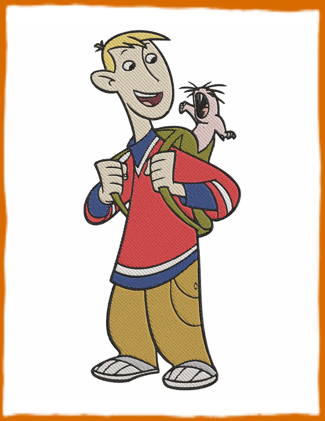 Ron Stoppable Kim Possible Fill Embroidery Design 2 - Instant Download ...