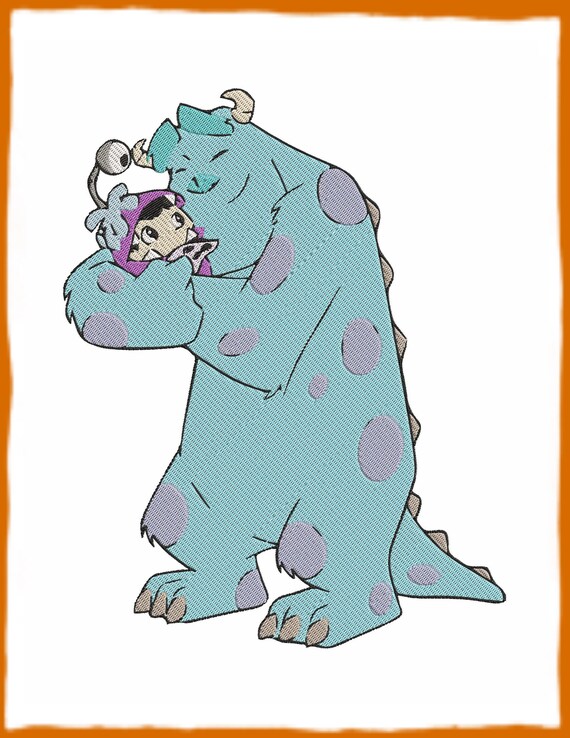 Boo With James P Sullivan Monsters Inc Filled Embroidery - Etsy