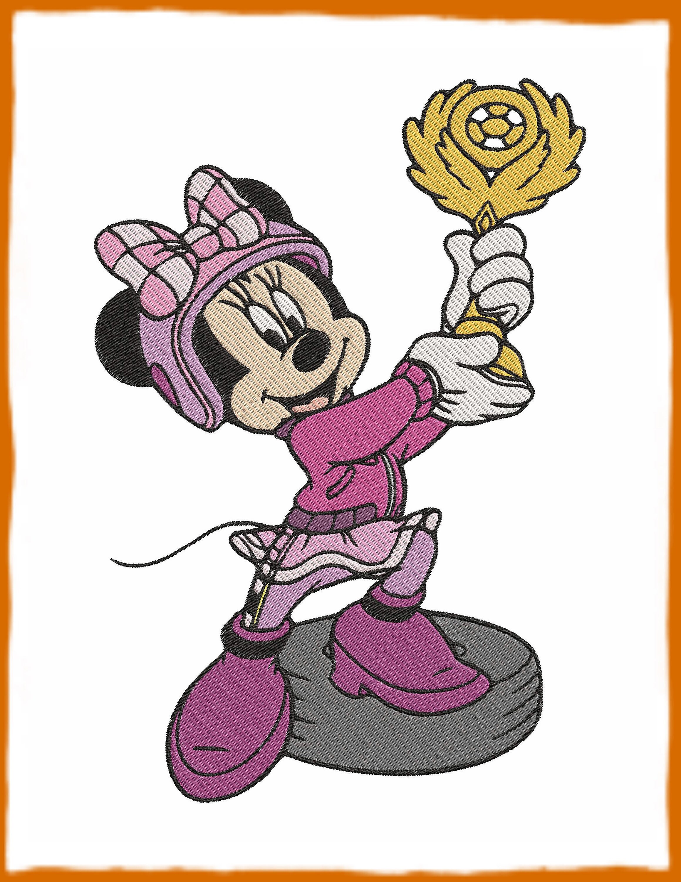 Minnie Mouse and the Roadster Racers Fill Embroidery Design 2 | Etsy
