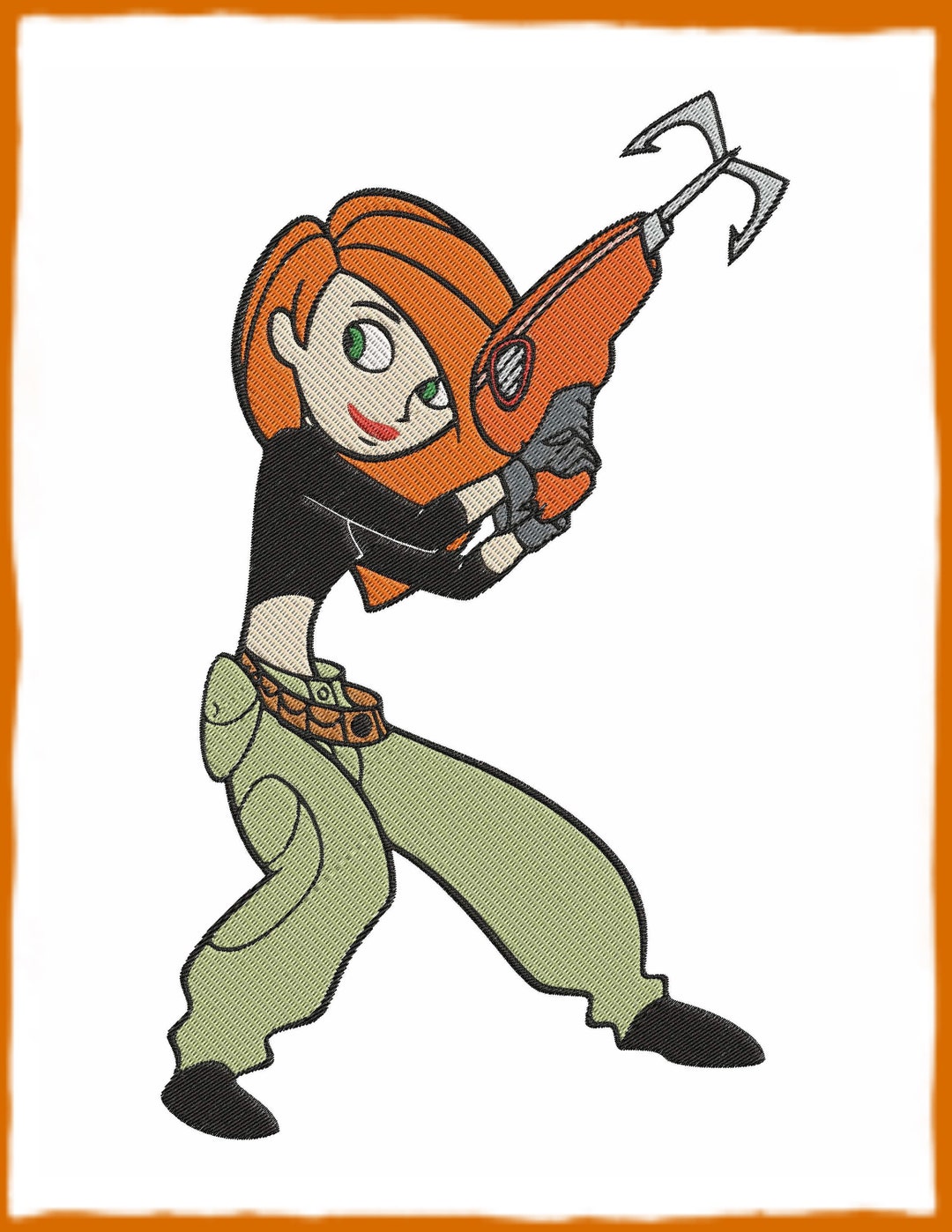 Kim Possible Fill Embroidery Design 7 - Instant Download - Etsy
