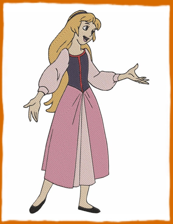 Eilonwy the Black Cauldron Filled Embroidery Design 1 | Etsy