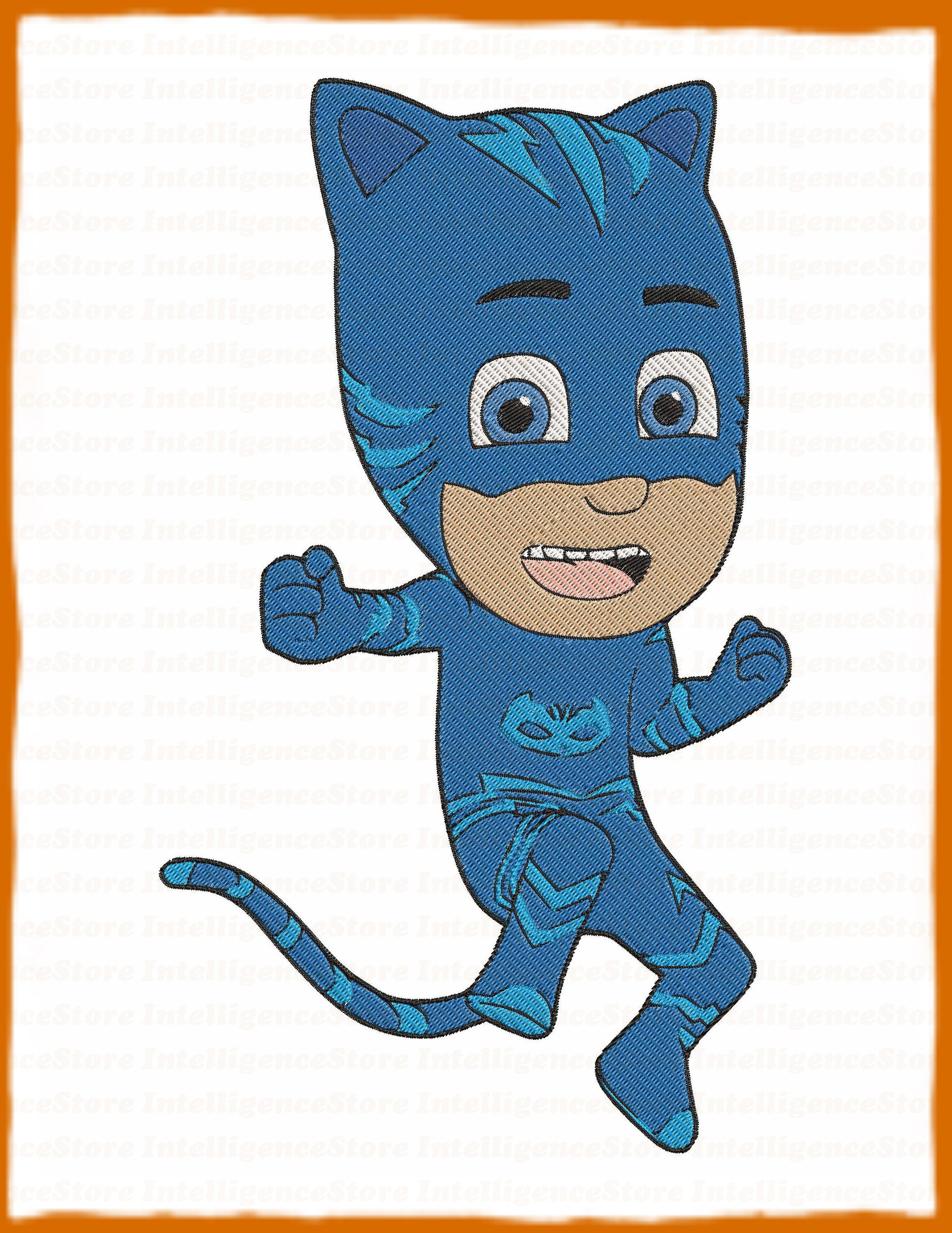 Catboy PJ Masks Fill Embroidery Design 4 Instant Download - Etsy