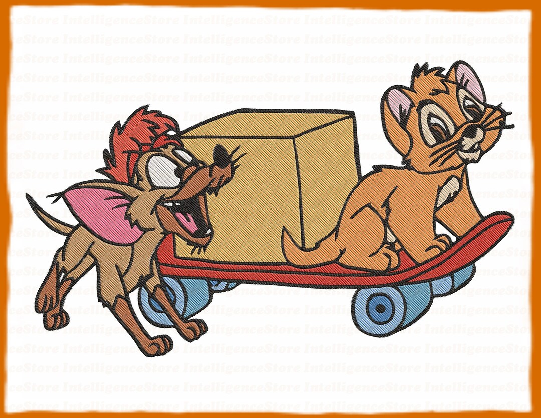 Oliver and Tito Oliver and Company Filled Embroidery Design Instant ...