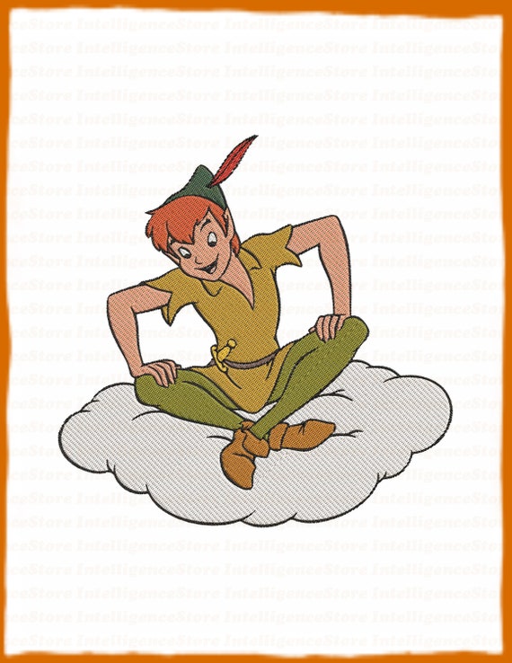 Peter Pan Cloud Filled Embroidery Design 1 Instant Download - Etsy