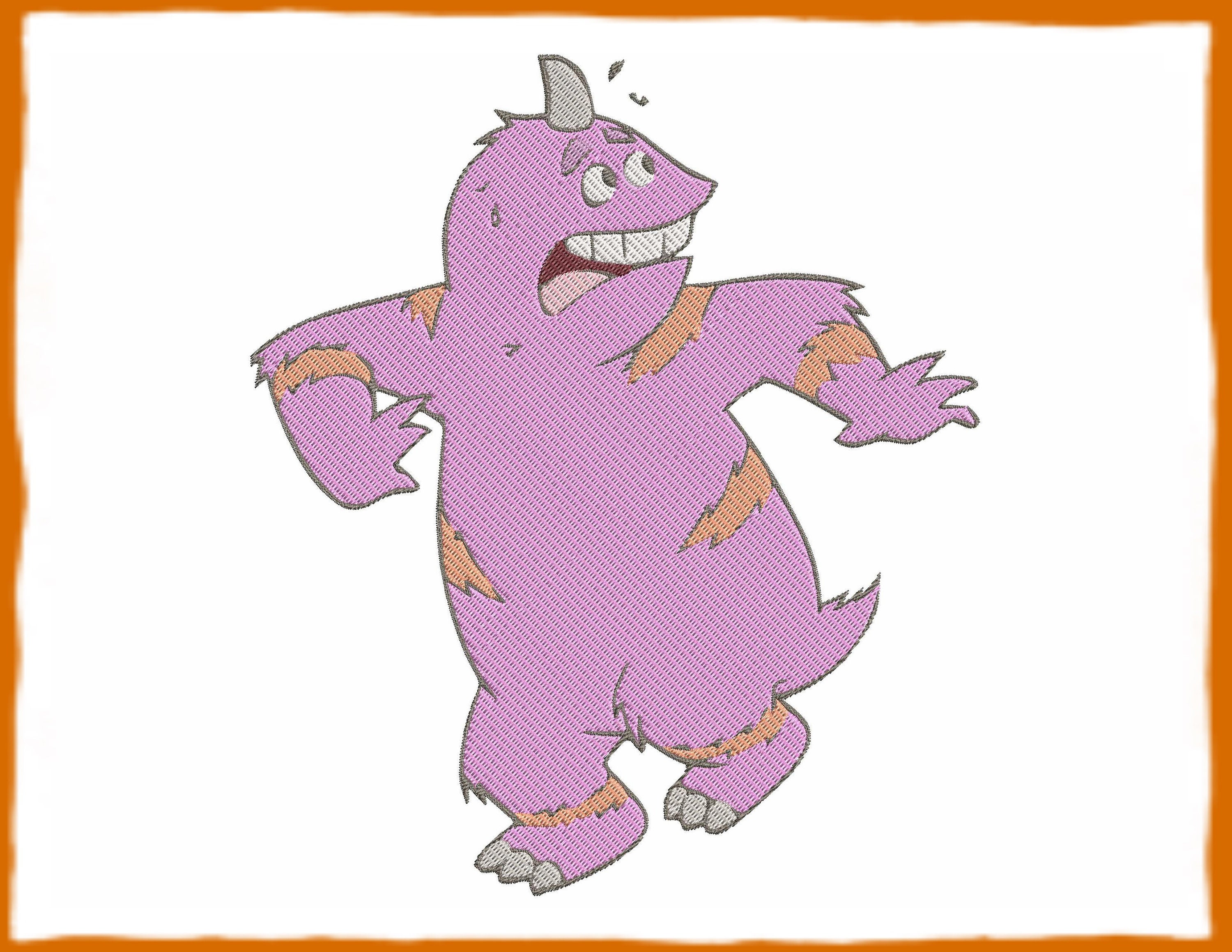 George Sanderson Monsters Inc Filled Embroidery Design - Instant ...