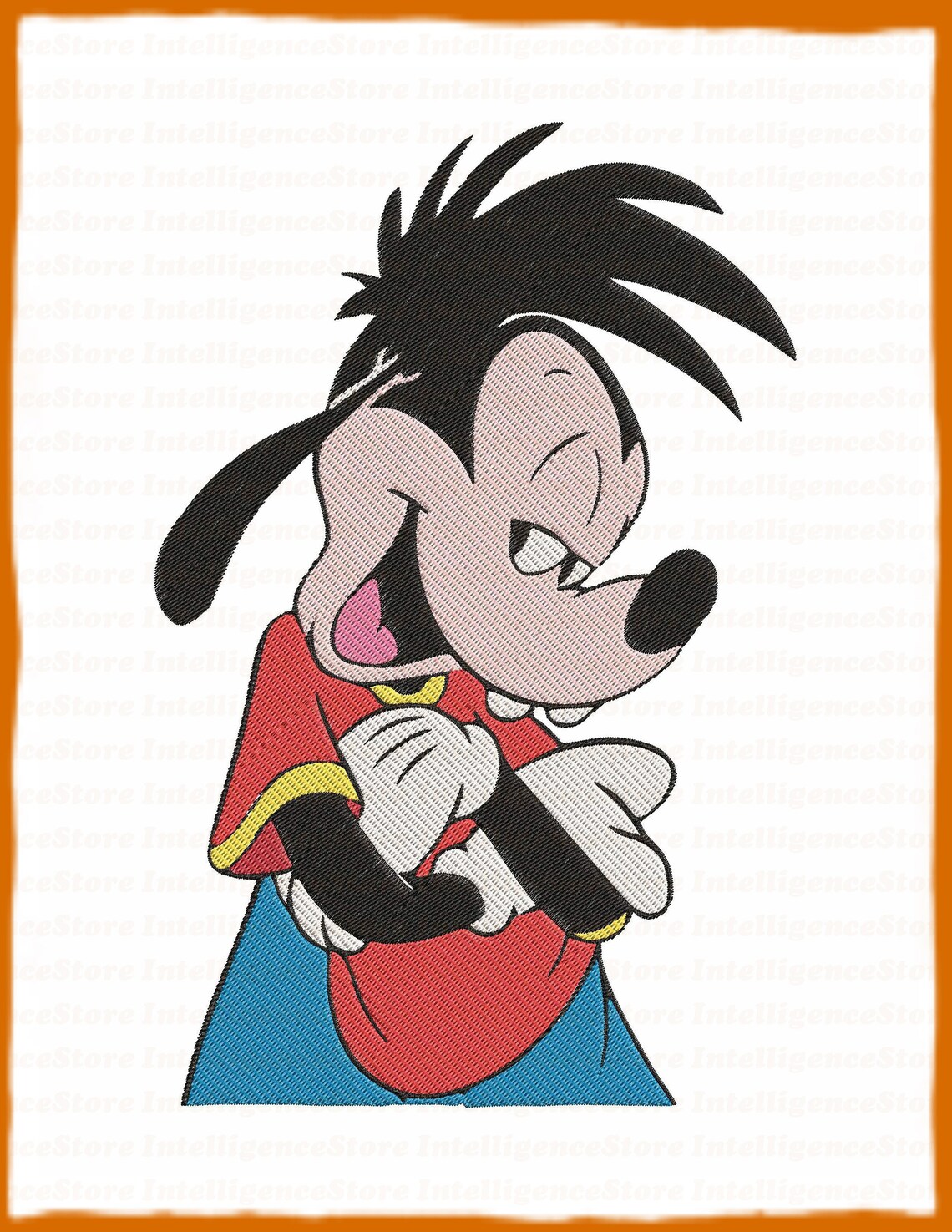 Max Goof Goof Troop Fill Embroidery Design 5 - Instant Download - Etsy