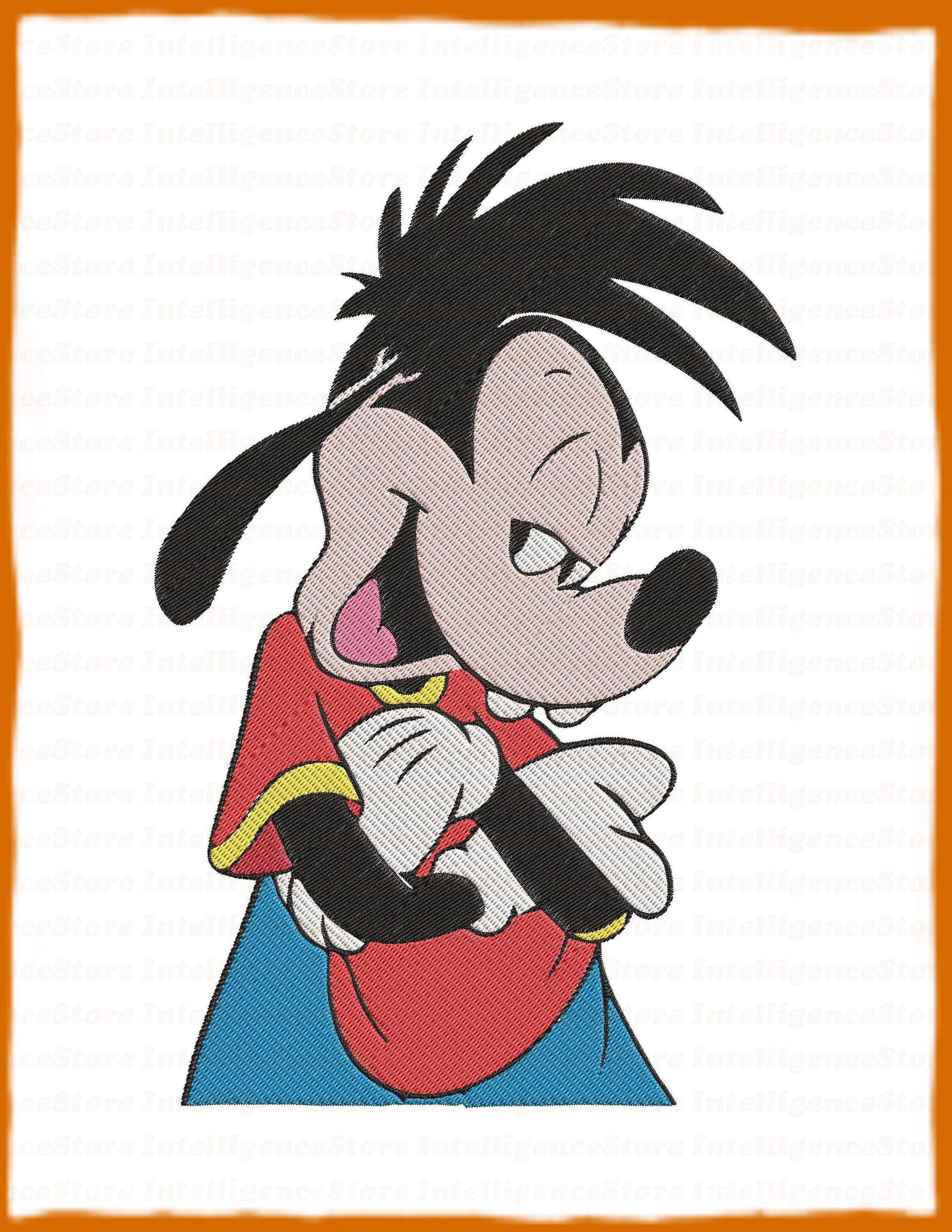 Max Goof Goof Troop Fill Embroidery Design 5 - Instant Download - Etsy