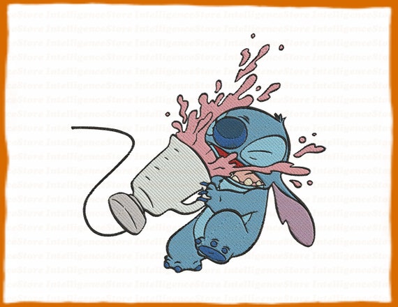 Blender Lilo and Stitch Filled Embroidery Design Instant - Etsy