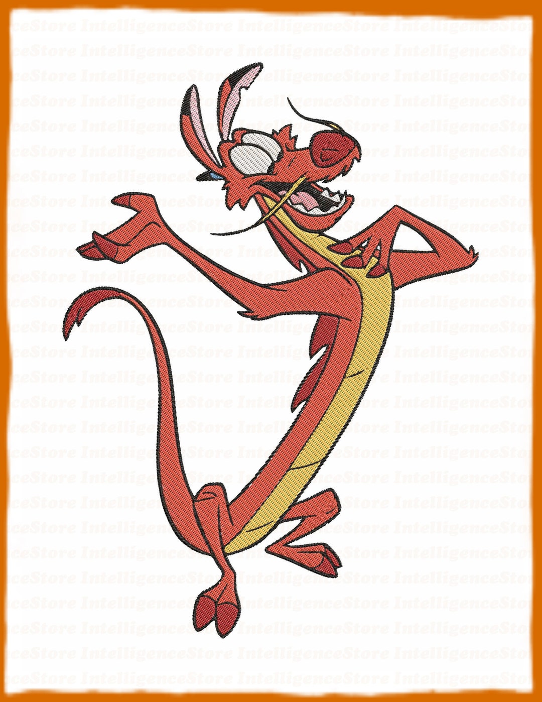 Mushu Mulan Filled Embroidery Design 8 - Instant Download - Etsy