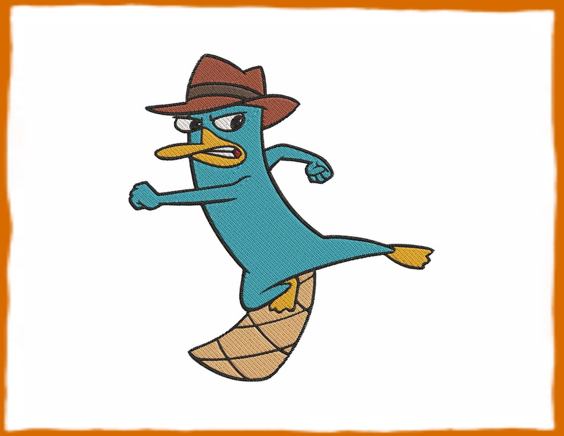 Perry The Platypus Phineas And Ferb Fill Embroidery Design 7 | Etsy