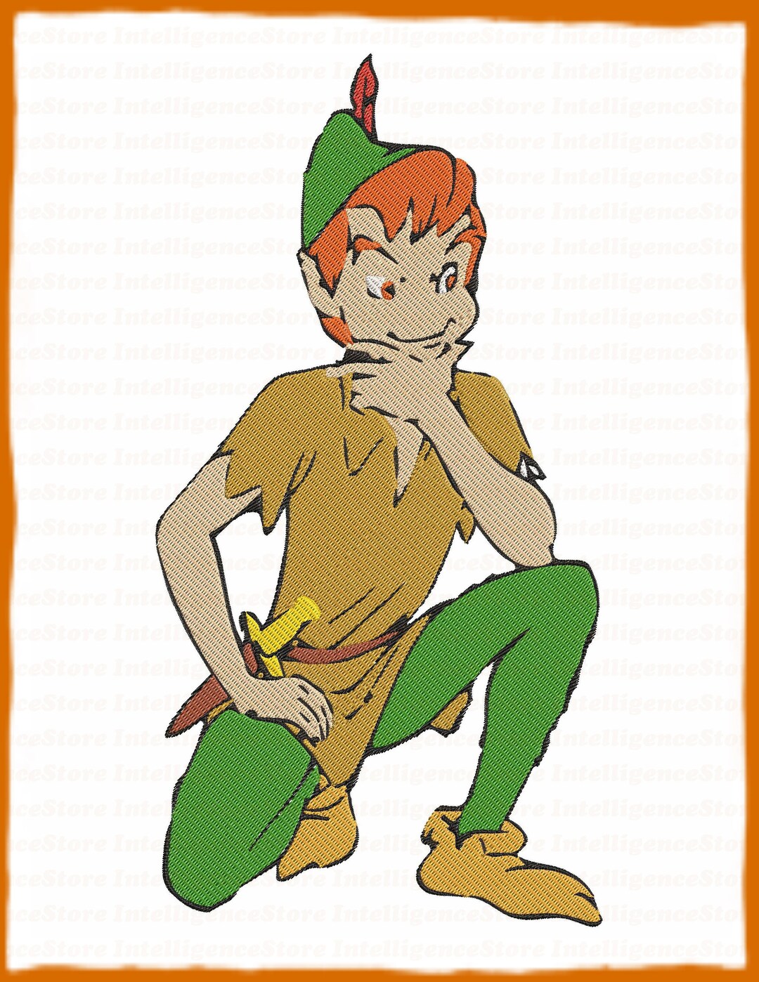 Peter Pan Think Filled Embroidery Design Instant Download - Etsy