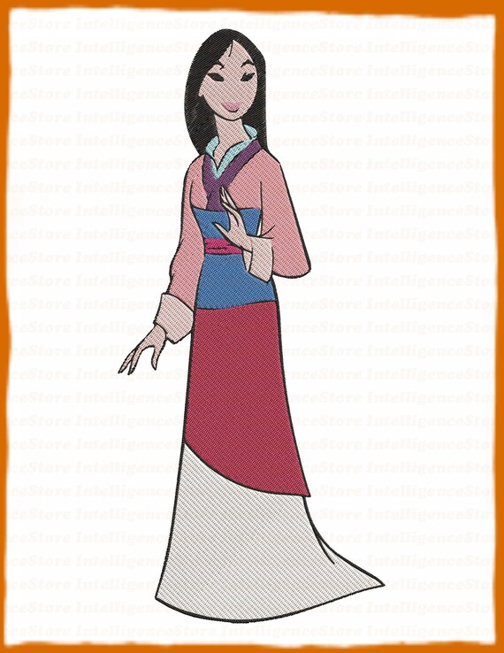 Fa Mulan Filled Embroidery Design 13 Instant Download - Etsy