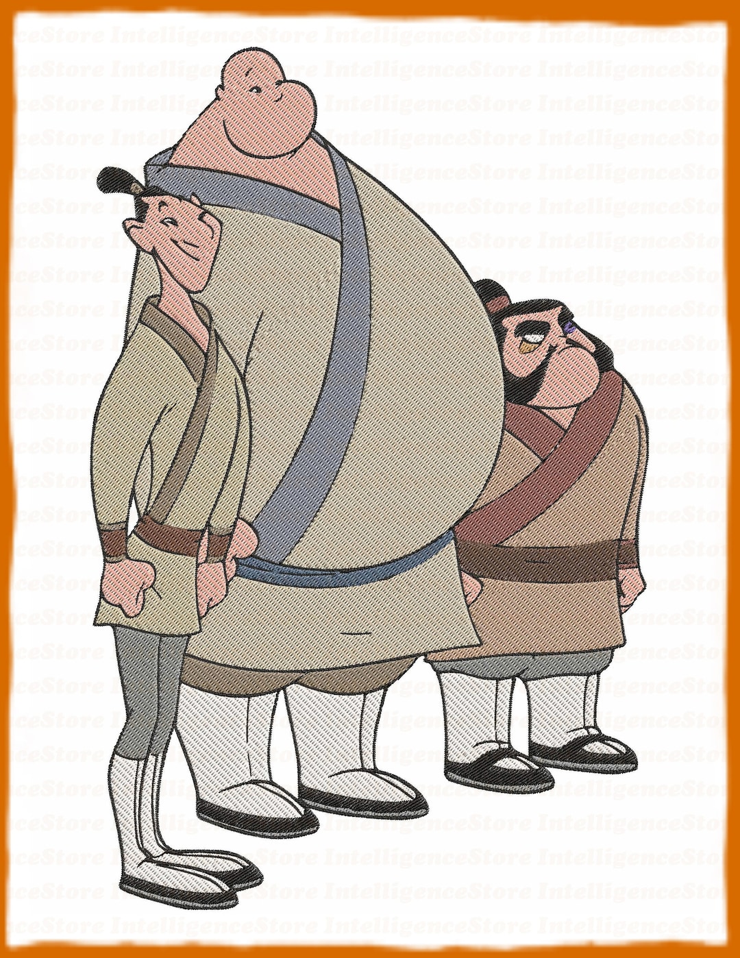 Yao and Ling and Chien Po Mulan Filled Embroidery Design 3 - Instant ...