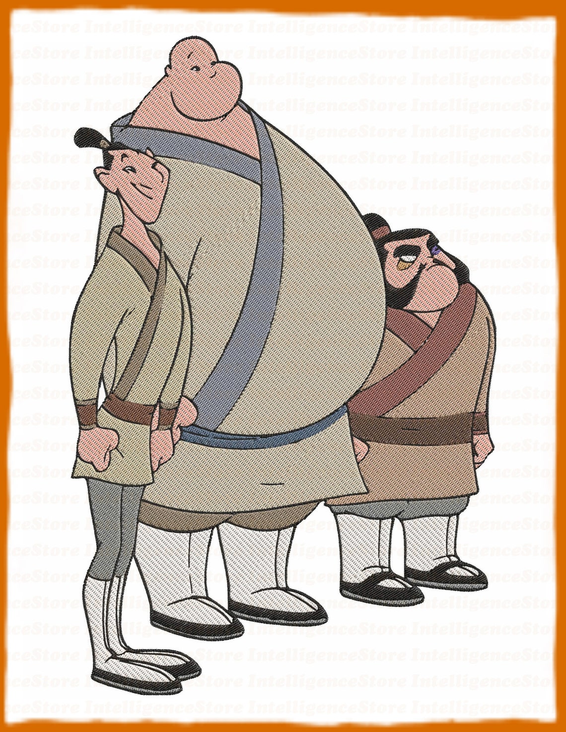 Yao and Ling and Chien Po Mulan Filled Embroidery Design 3 - Etsy