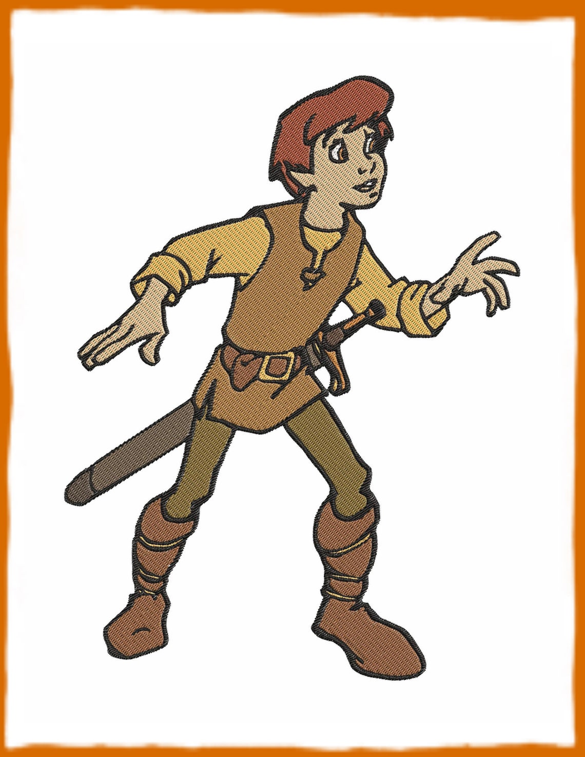 Taran the Black Cauldron Filled Embroidery Design 2 - Instant Download ...