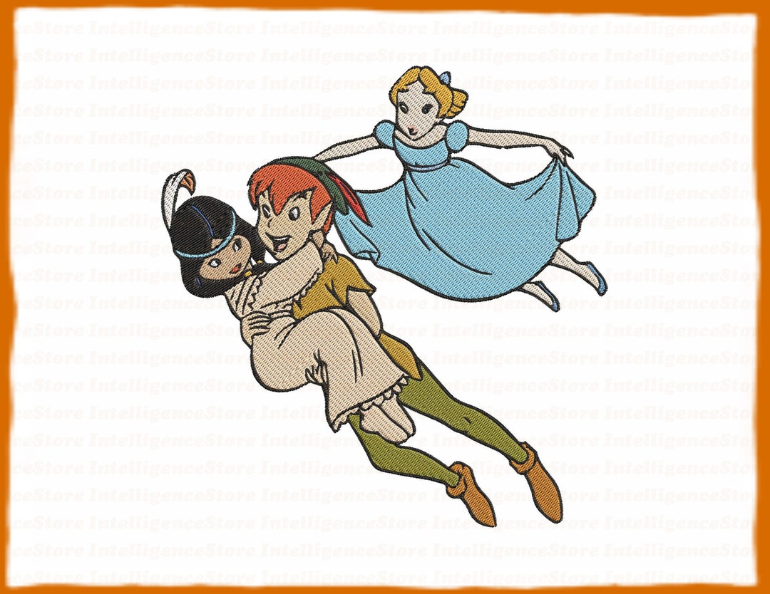 Peter Pan and Friends Filled Embroidery Design 6 - Instant Download - Etsy