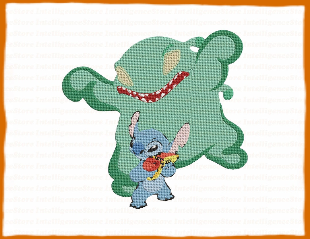 Spooky Lilo and Stitch Filled Embroidery Design - Instant Download - Etsy