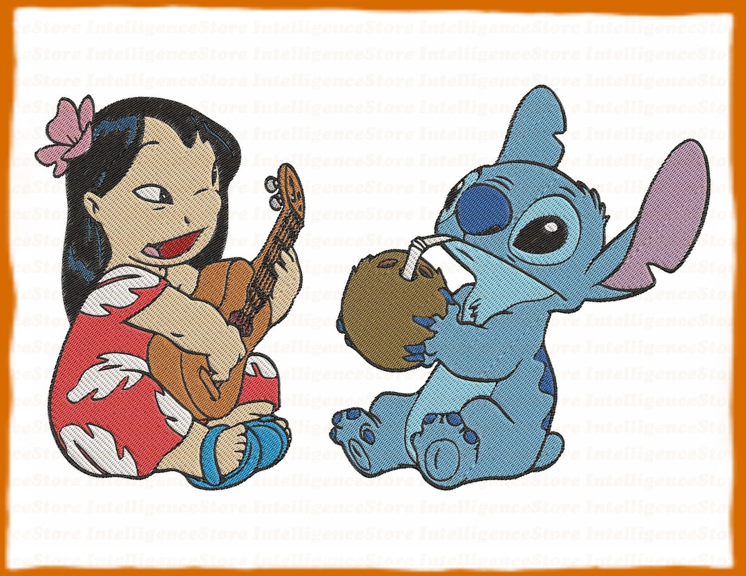 Lilo and Stitch Filled Embroidery Design 36 - Instant Download - Etsy