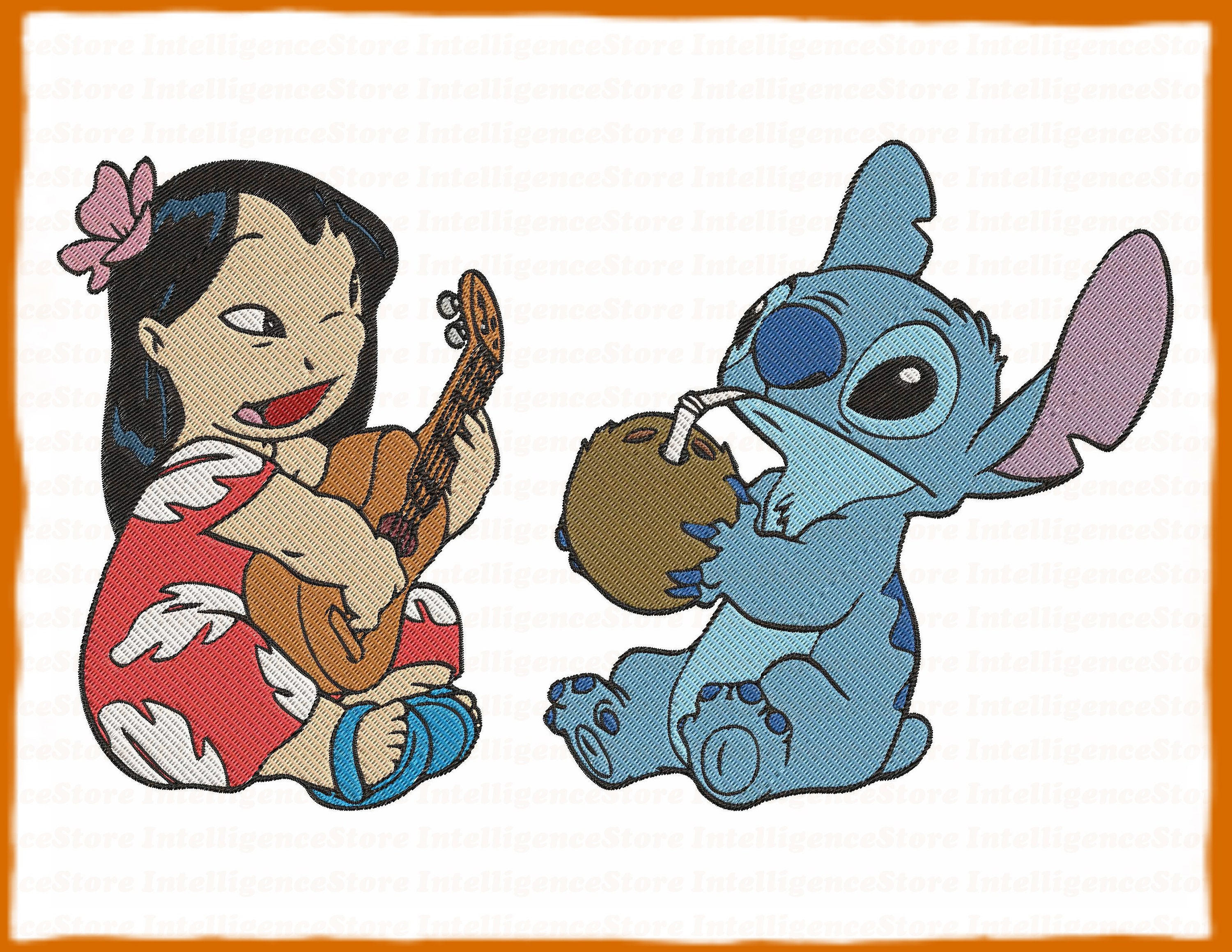 Lilo and Stitch Filled Embroidery Design 36 Instant Download - Etsy