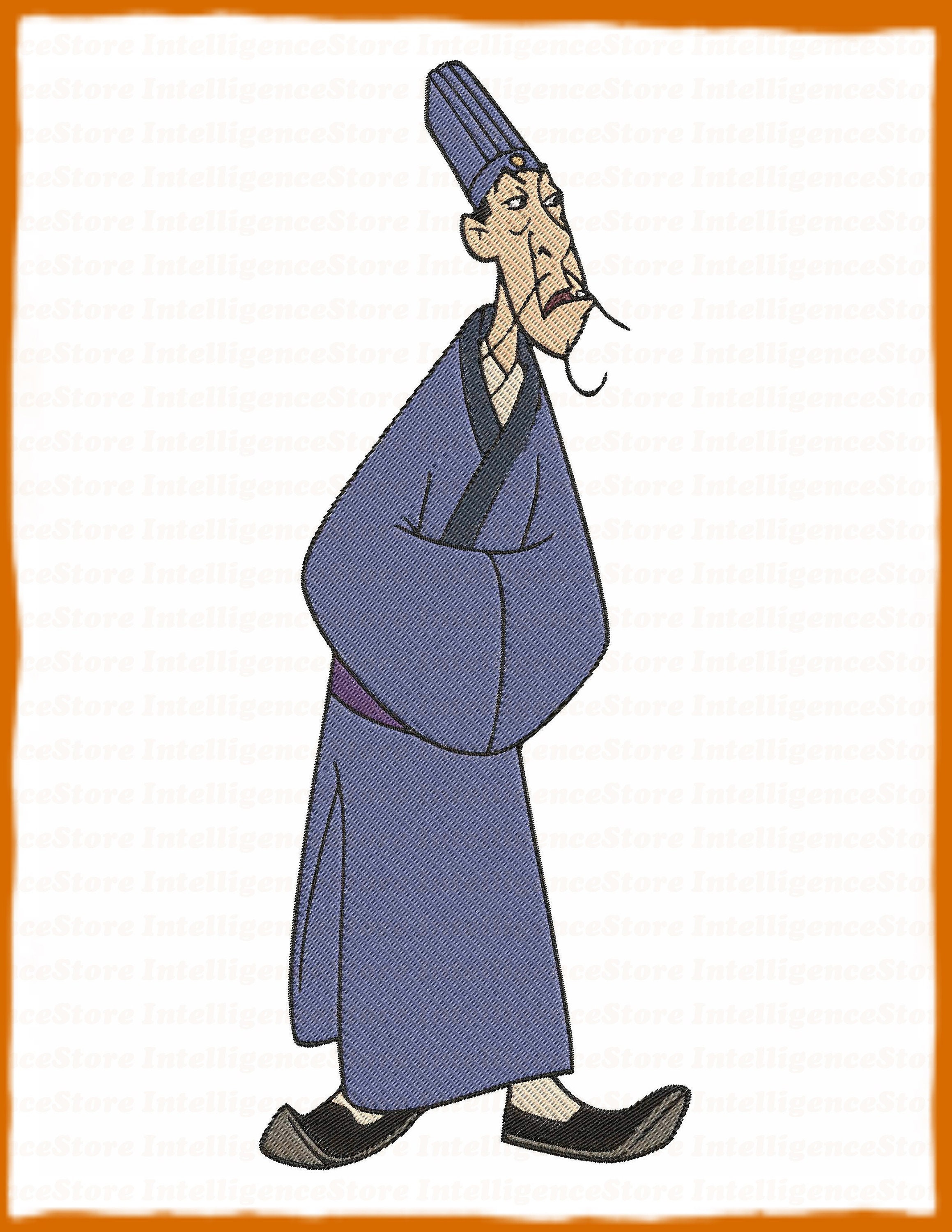 Chi Fu Mulan Filled Embroidery Design 2 - Instant Download - Etsy